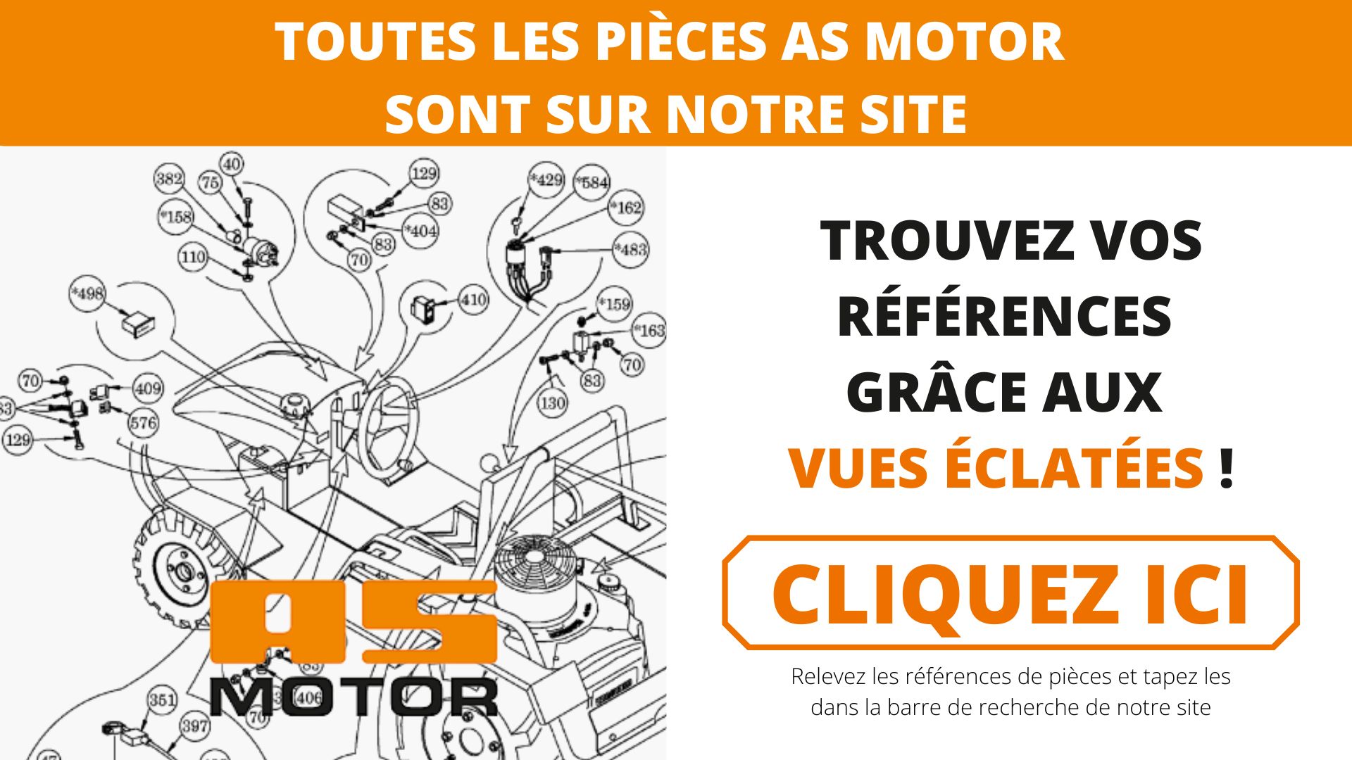 Pièces détachées d'origine AS MOTOR et vue éclatées au meilleur prix.