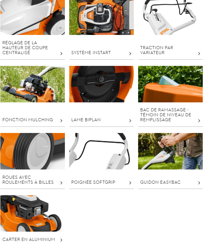 Tondeuse thermique Stihl tractée RM 650 VE