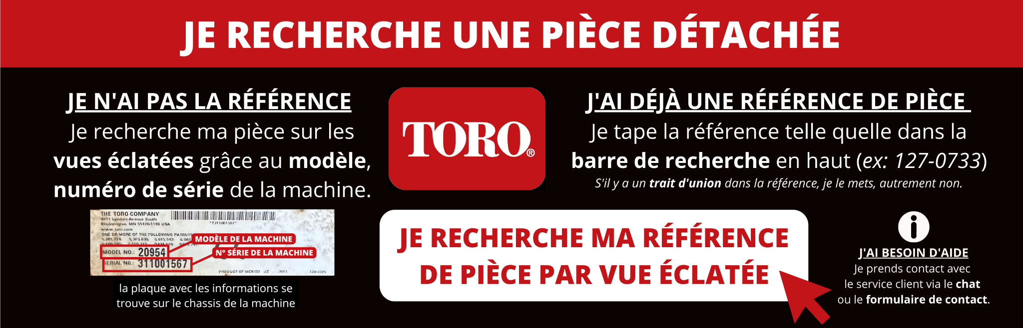 Pièces détachées d'origine TORO - Timemaster, Timecutter, Titan, Recycler
